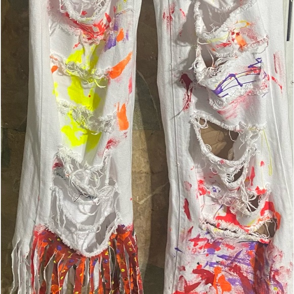 Vibrant | Pants & Jumpsuits | Distress Jeans Designed By Me | Poshmark